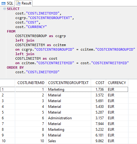 How to use Window Functions in SQLScript